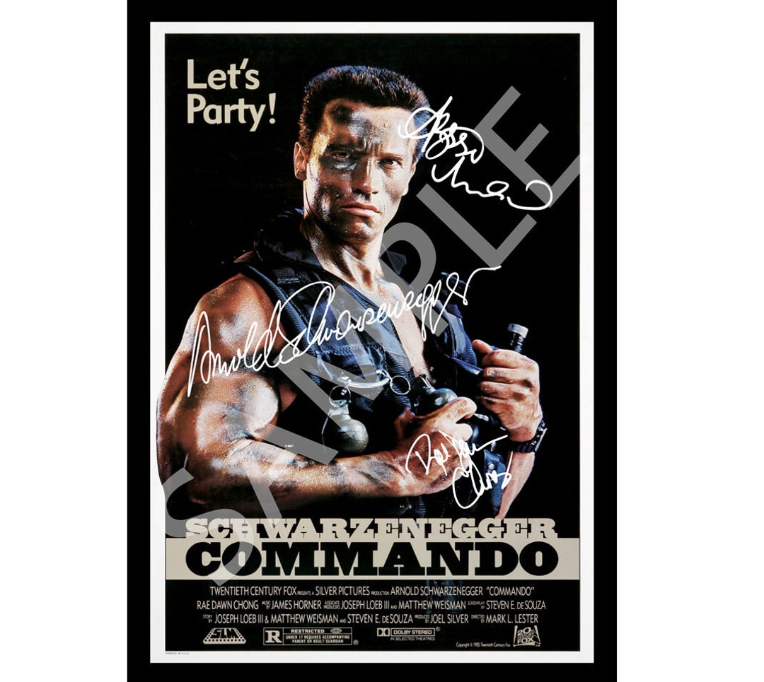 Commando Original Movie Poster With Cast Signatures A4 - Etsy