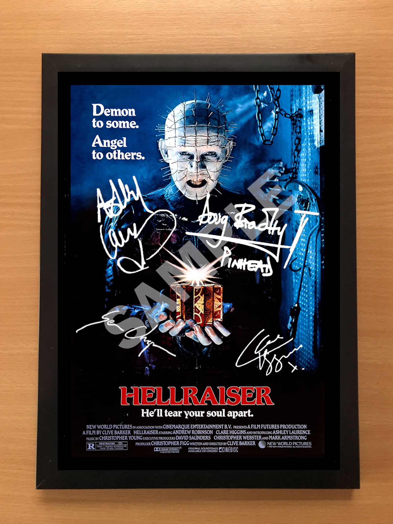 Hellraiser Original Movie Poster With Cast Signatures A4 - Etsy