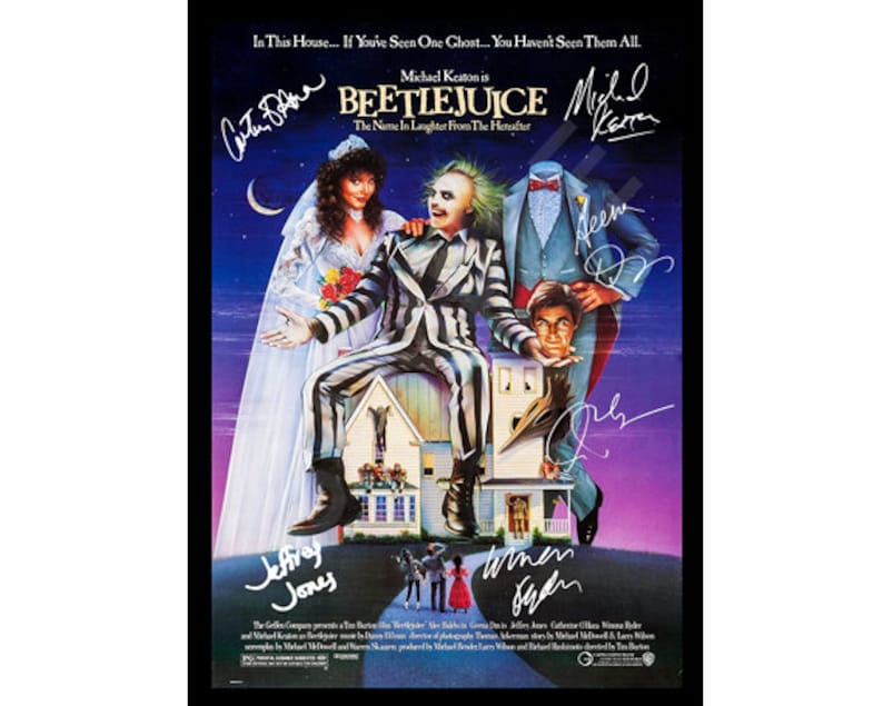Beetlejuice Original Movie Poster With Cast Signatures A4 - Etsy