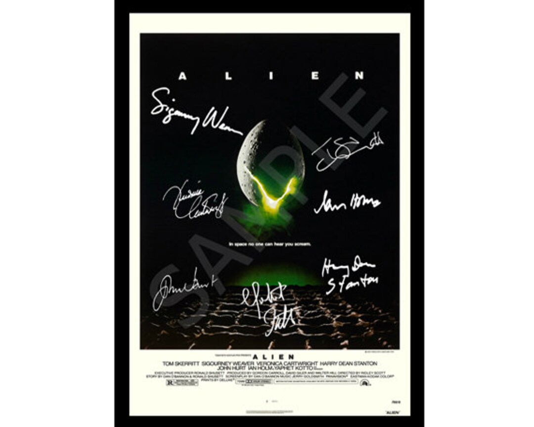 Alien Original Movie Poster With Cast Signatures A4 - Etsy