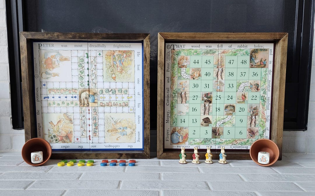 Display and Play 1988 Beatrix Potter Peter Rabbit Handmade Framed Board ...