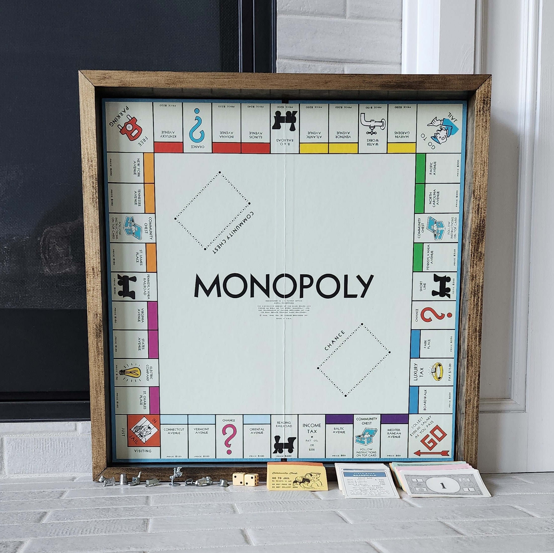 Display and Play 1961 Monopoly Handmade Framed Board Game - Etsy