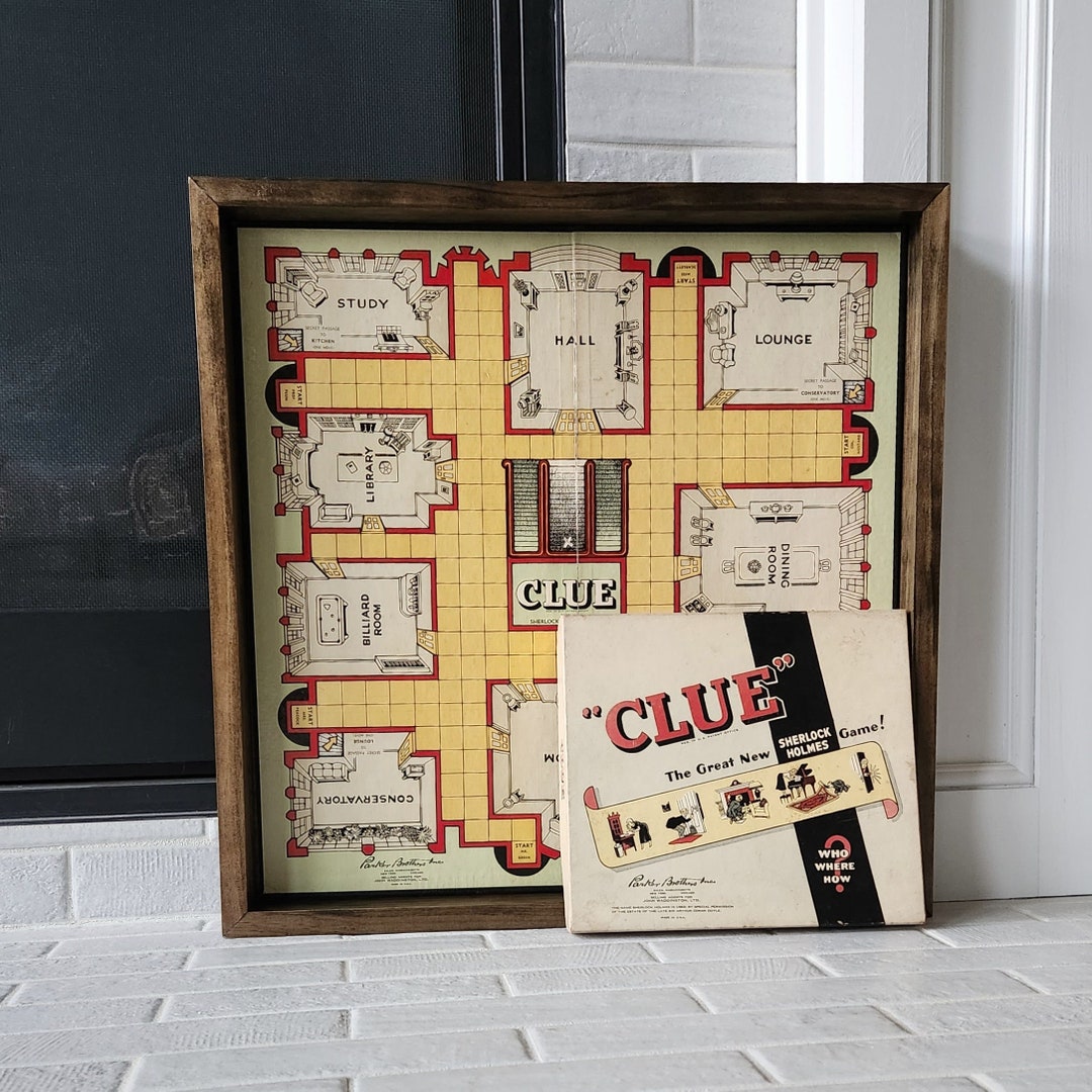 Display and Play 1950 Sherlock Holmes Clue Framed Board Game - Etsy