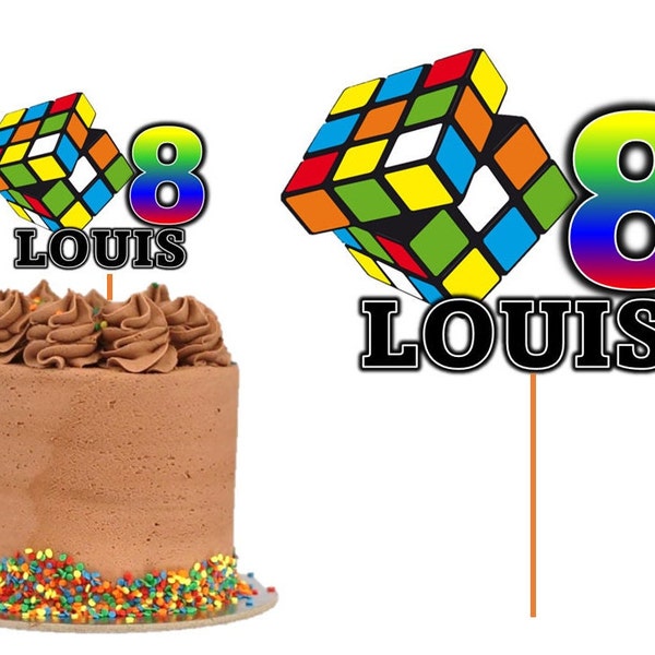 Rubiks Cube Cake Toppers - Etsy