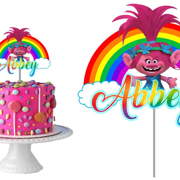 Trolls Cake Toppers - Etsy