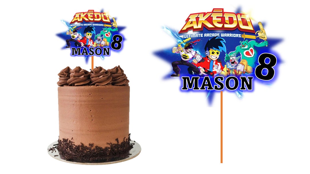 AKEDO WARRIORS HANDMADE Cake Topper Personalised Glossy - Etsy Australia