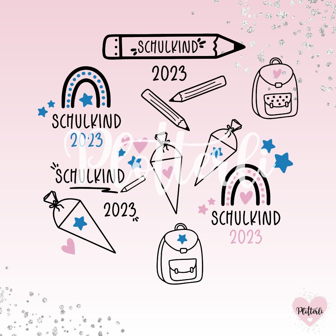 Plotterdatei Schulkind 2023 Schule Einschulung Plotter Datei SVG PNG - Etsy.de