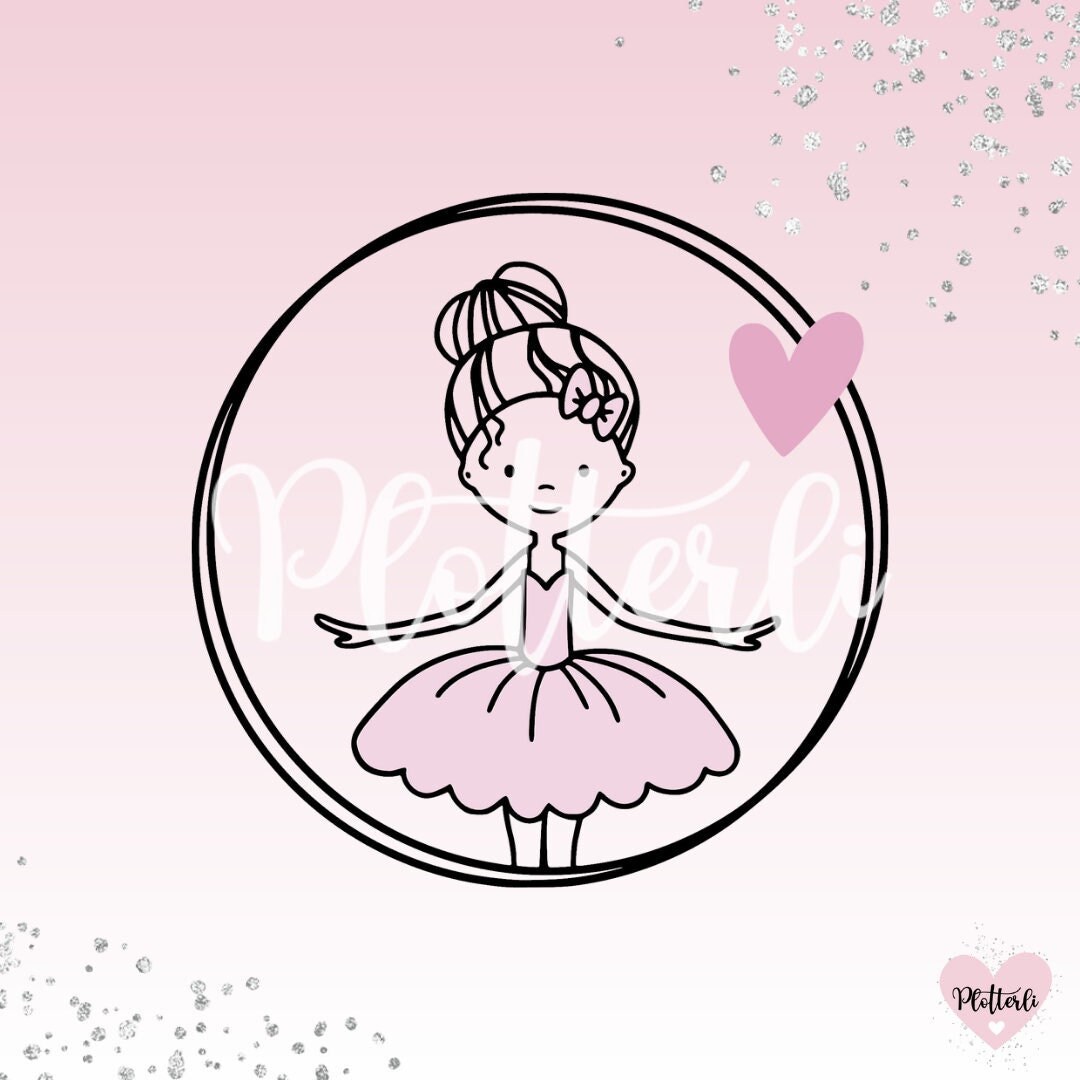Plotterdatei süße Ballerina / Tänzerin / Mädchen Plotter Datei SVG PNG inkl. Gewerbelizenz - Etsy.de