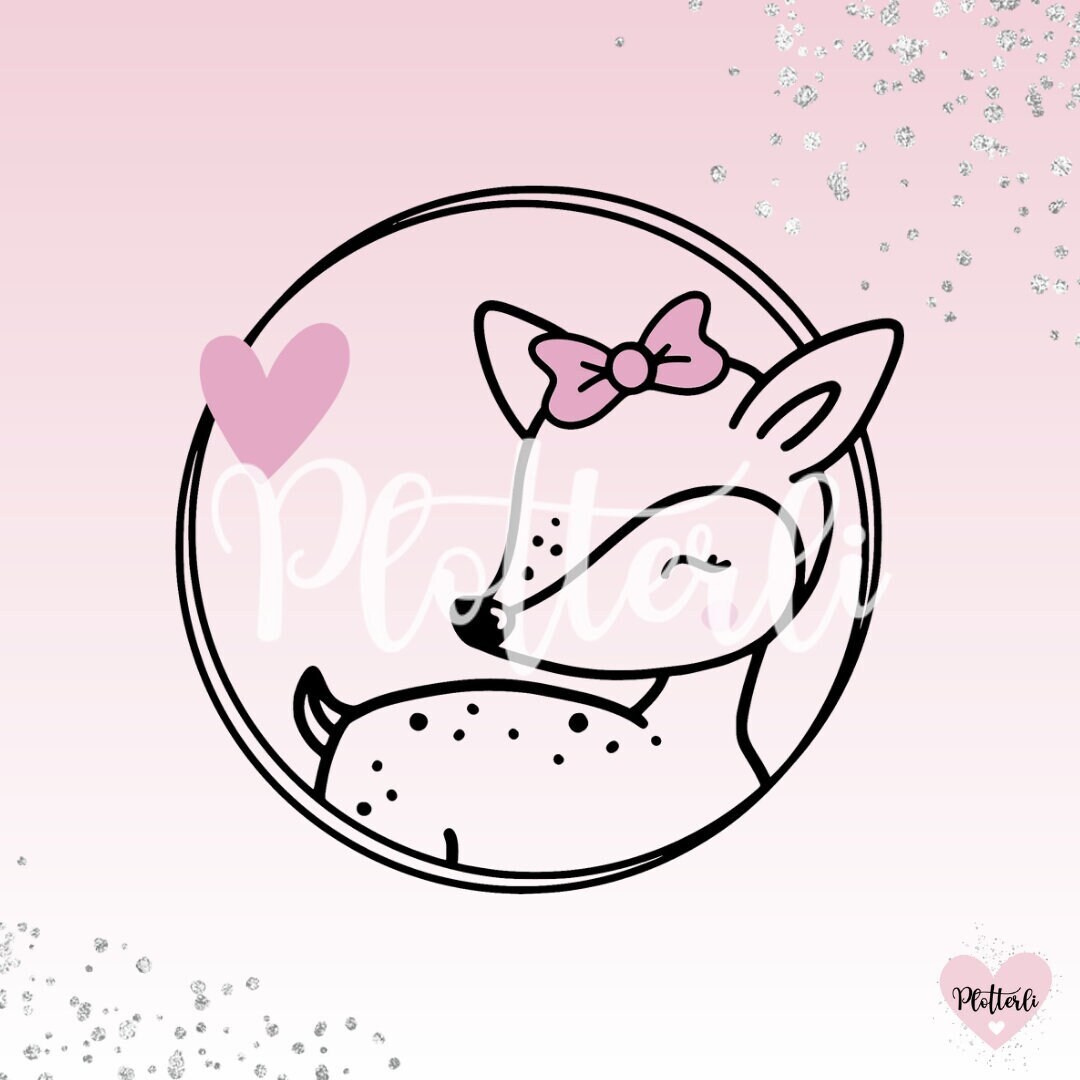 Plotterdatei süßes Reh / Rehkitz / Plotter Datei / Laserdatei - Etsy.de