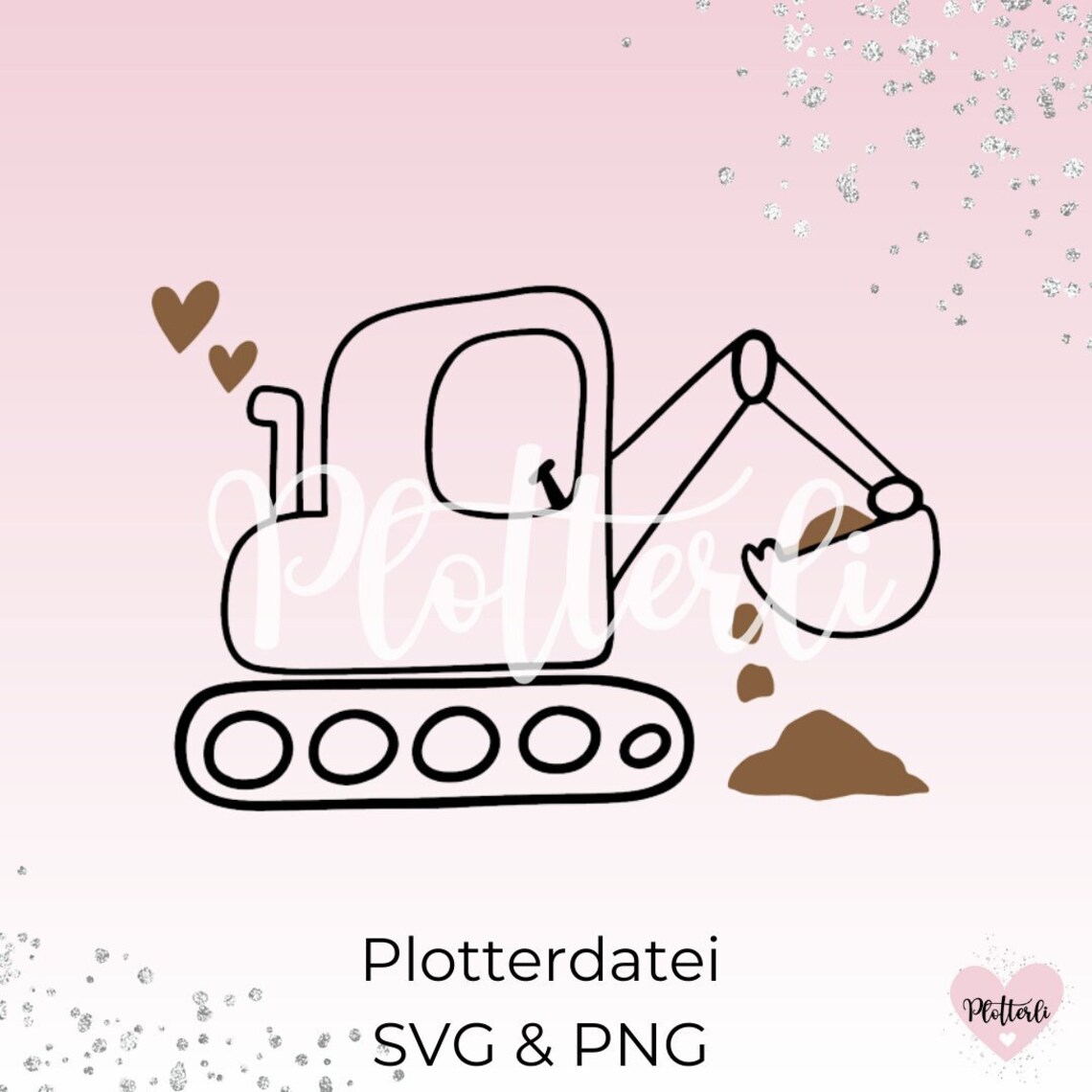 Plotterdatei Bagger Plotter Datei SVG PNG - Etsy.de