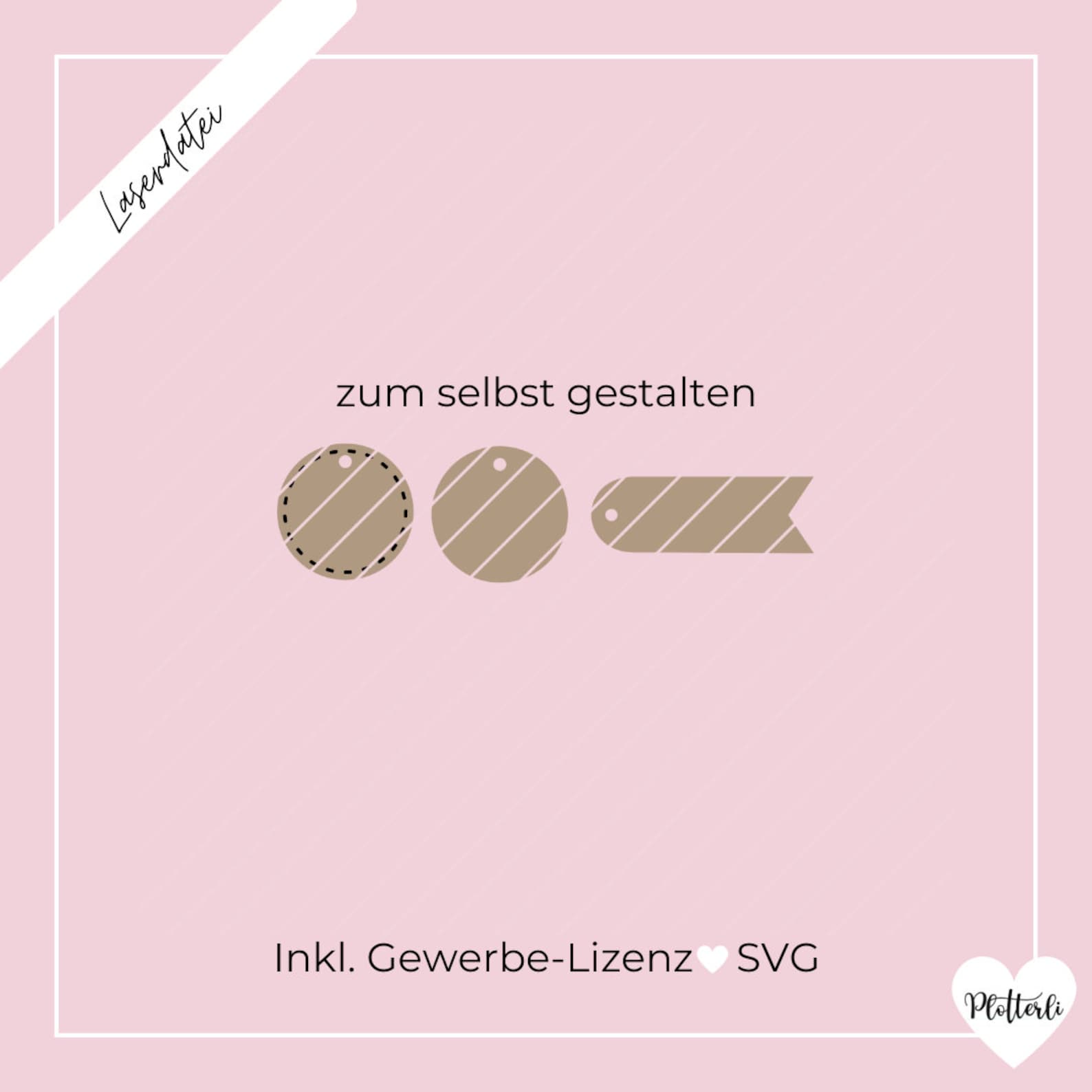 SVG Laser File 25 Gift Tags, Pendants, Decorative Tags, SVG Laser Cut ...
