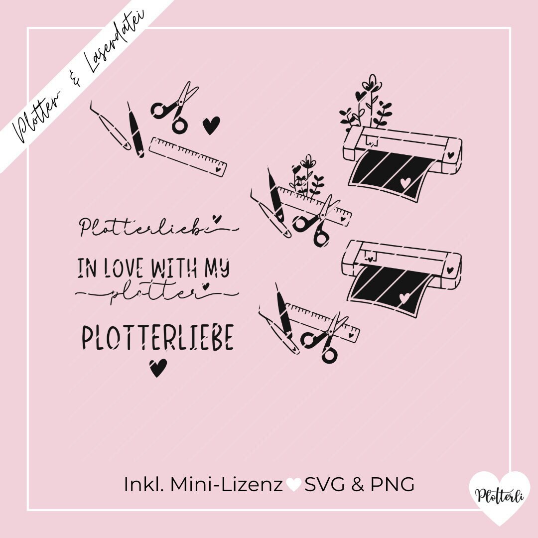 Plotter & Laser File Plotterlove / Plotter / Plotting / SVG Incl. Commercial License - Etsy