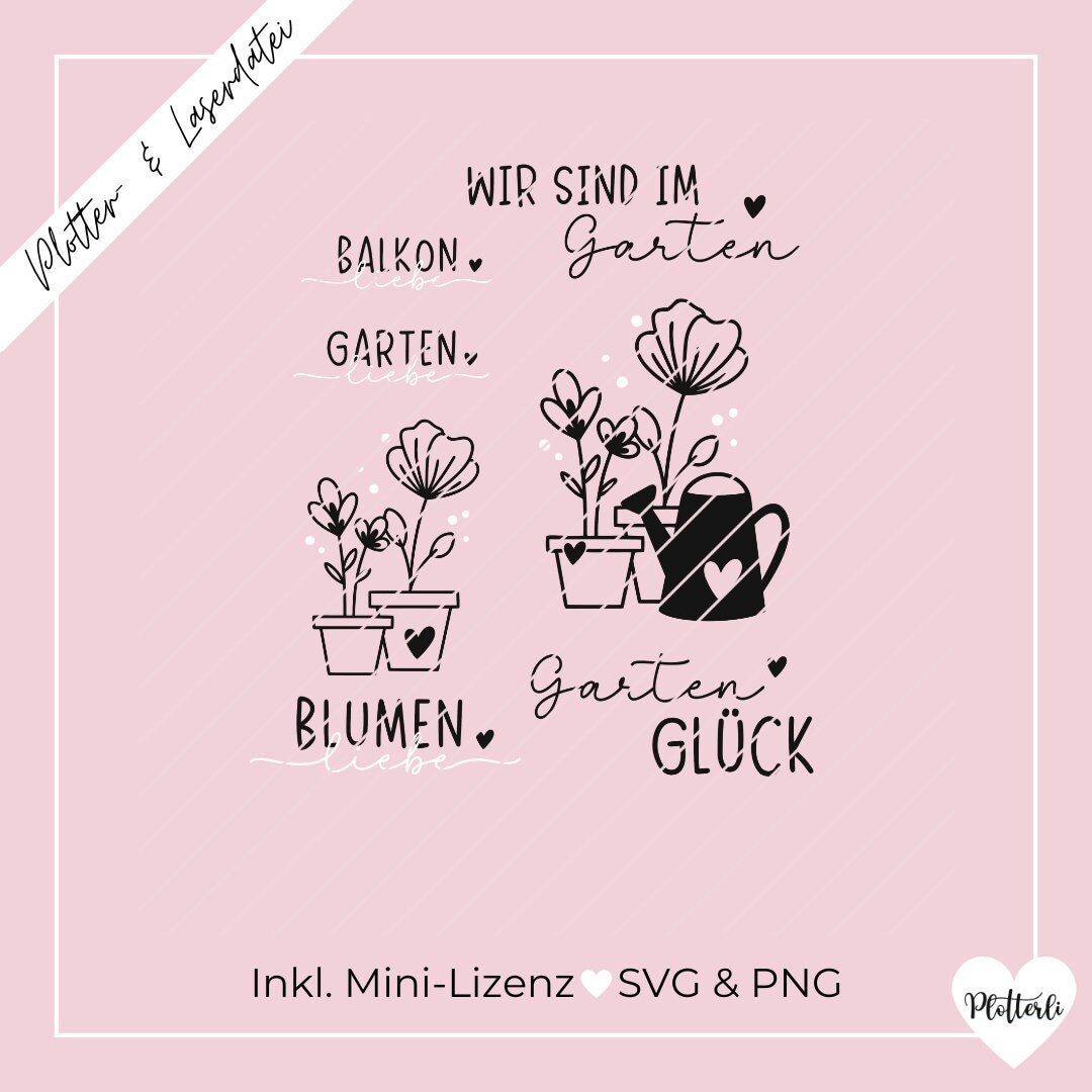 Plotter & Laser File Garden Happiness / Garden / Garden Love SVG PNG ...