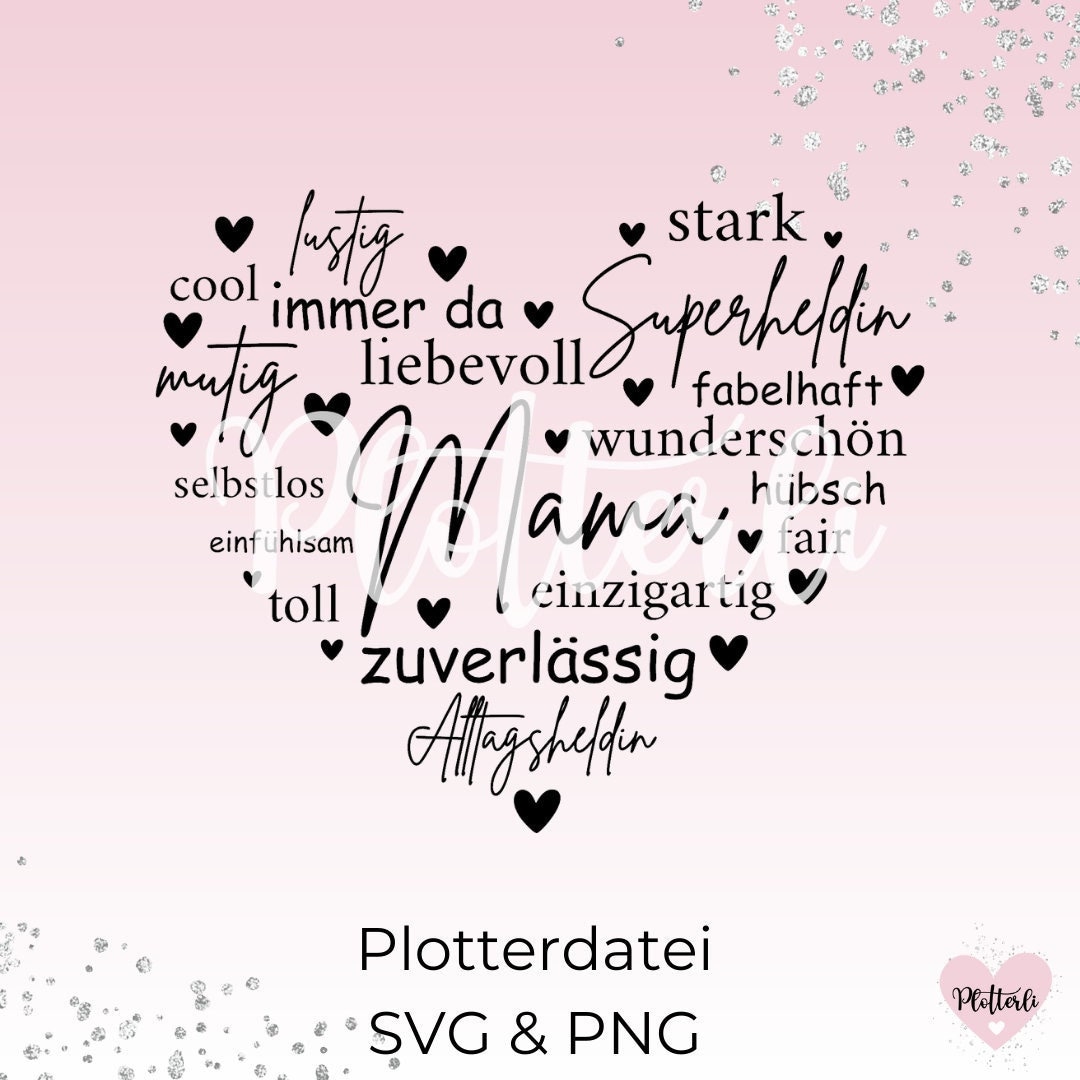 Plotterdatei Mama Muttertag Mom Plotter Datei SVG PNG - Etsy.de