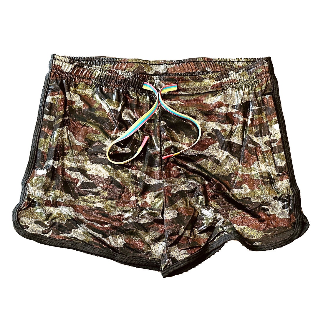 The Vpl Party Shorts Glitter Camo Etsy