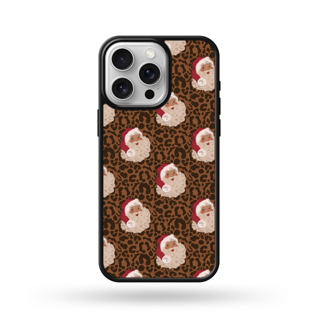 Trendy Cheetah Christmas Santa Phone Case - Etsy