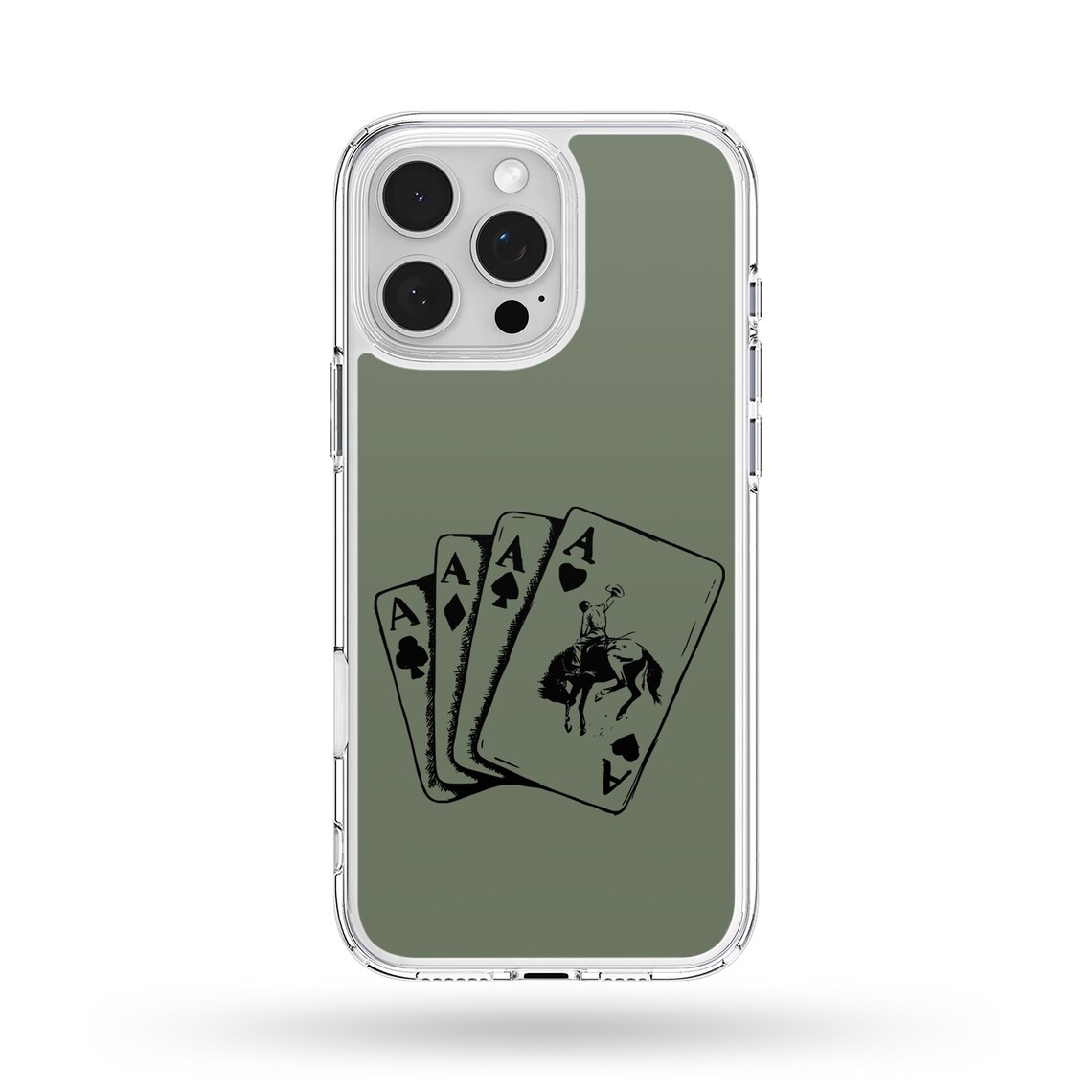 Green Ace Cards Western Phone Case - Etsy