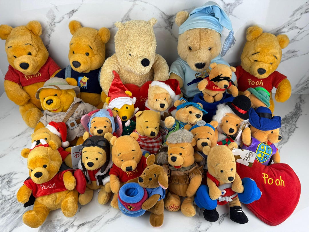 Winnie the Pooh Plush Toys – Vintage & Rare Costume Disney Soft Teddy ...