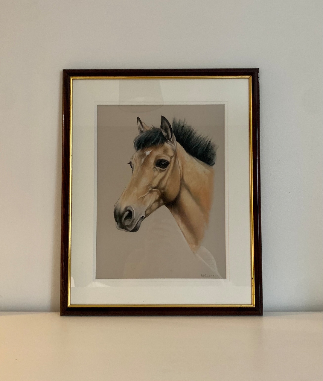 Original Vintage Pastel Horse Portrait by Peter J. Rowles Chapman ...
