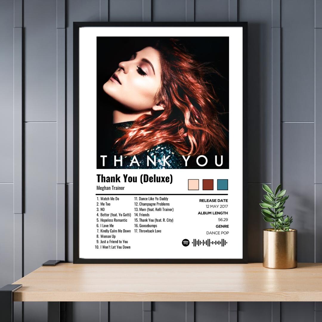 Thank You (deluxe) - Meghan Trainor Album Poster | Modern Music Print ...