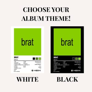 Brat Charli XCX Album Poster | Modern Music Print | Digital Download ...