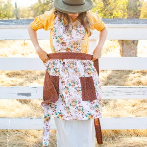 REVERSIBLE APRON, Fallfloral, Autumn, Cooking Apron, Handmade Apron ...