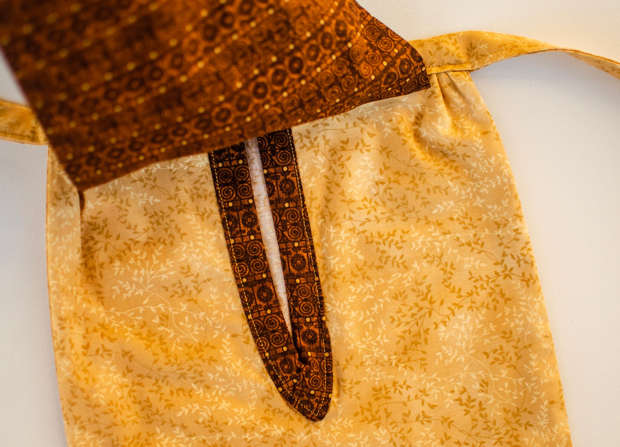 TIE-ON POCKET, Double Pocket, Brown and Tan, Prairie Pocket, Handmade ...