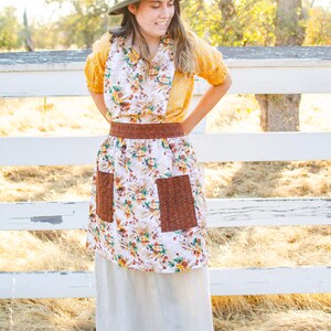 REVERSIBLE APRON, Fallfloral, Autumn, Cooking Apron, Handmade Apron ...