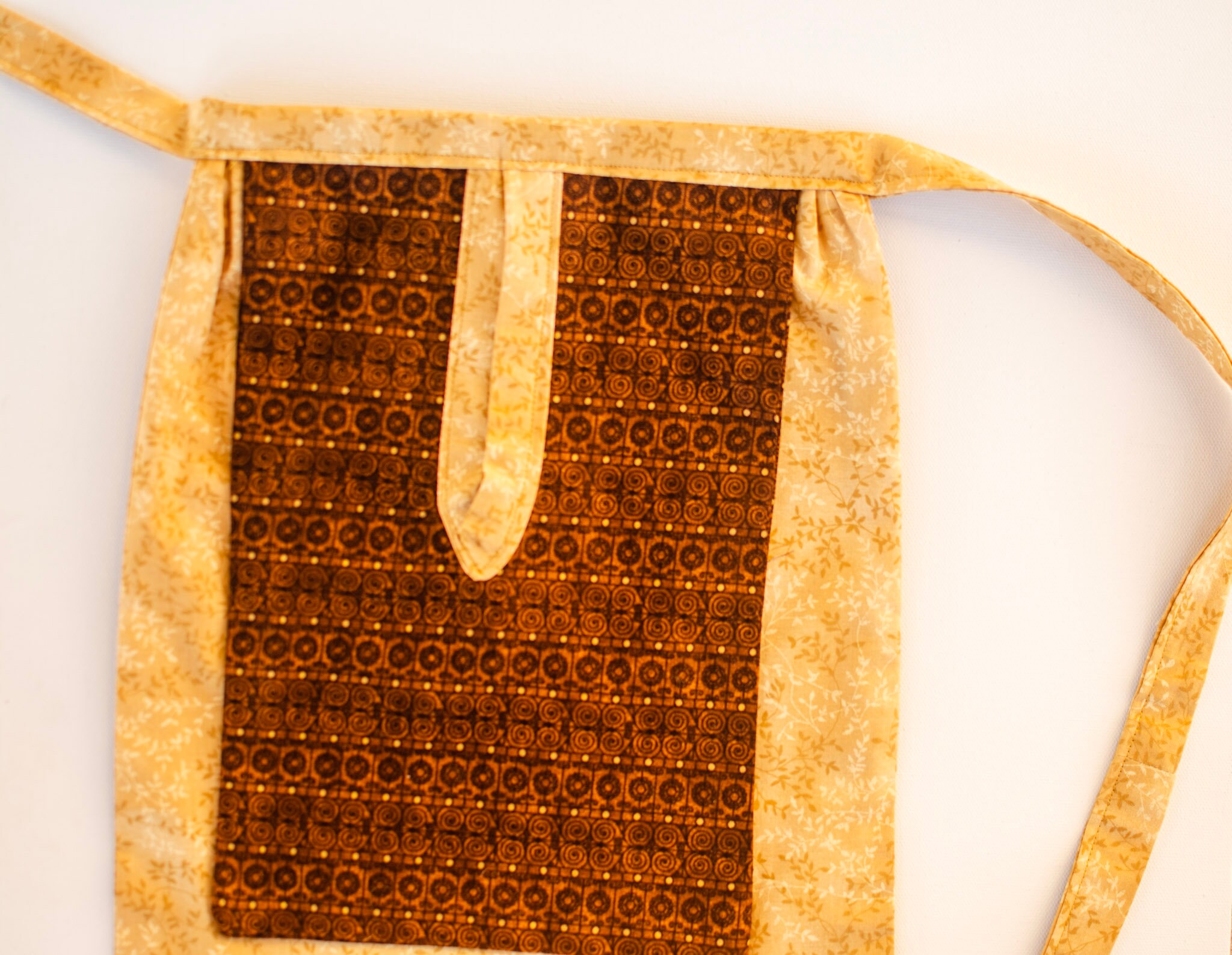 TIE-ON POCKET, Double Pocket, Brown and Tan, Prairie Pocket, Handmade ...