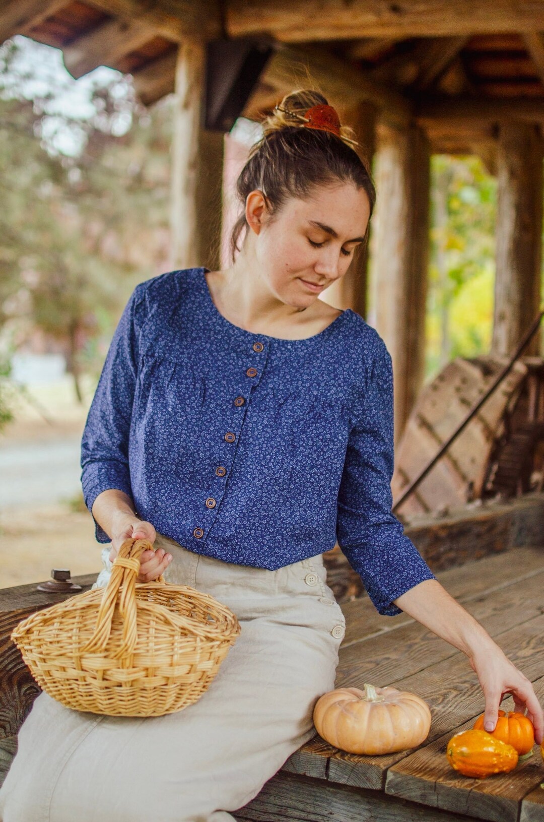 PRAIRIE BLOUSE, Handmade Prairie Blouse, Blouse With Half Sleeves ...