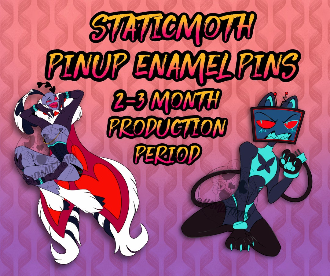 UNOFFICIAL FANMERCH Staticmoth Pinup Hard Enamel Pins PREORDER - Etsy