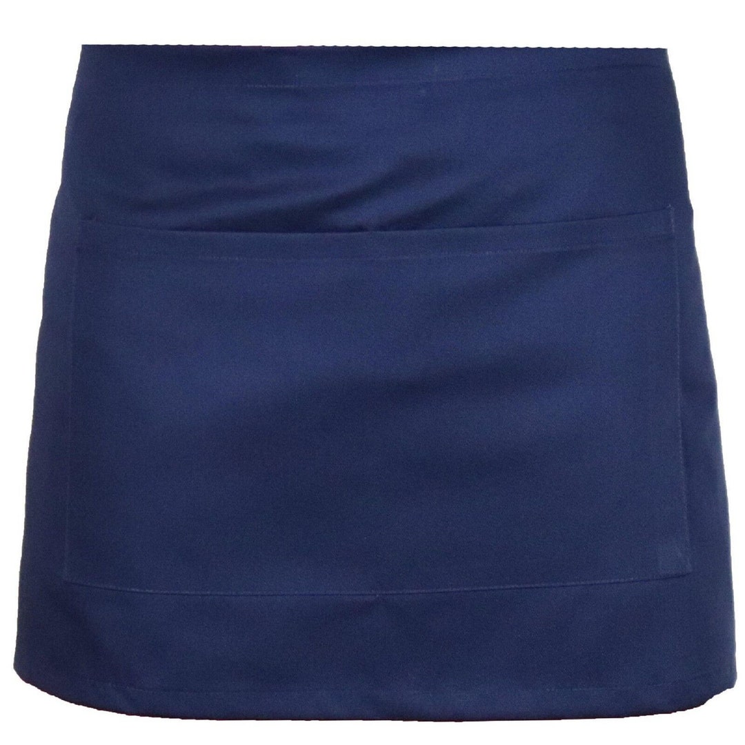 Waist Apron Solid Color With Front Pocket Half Apron for Kitchen Bar ...