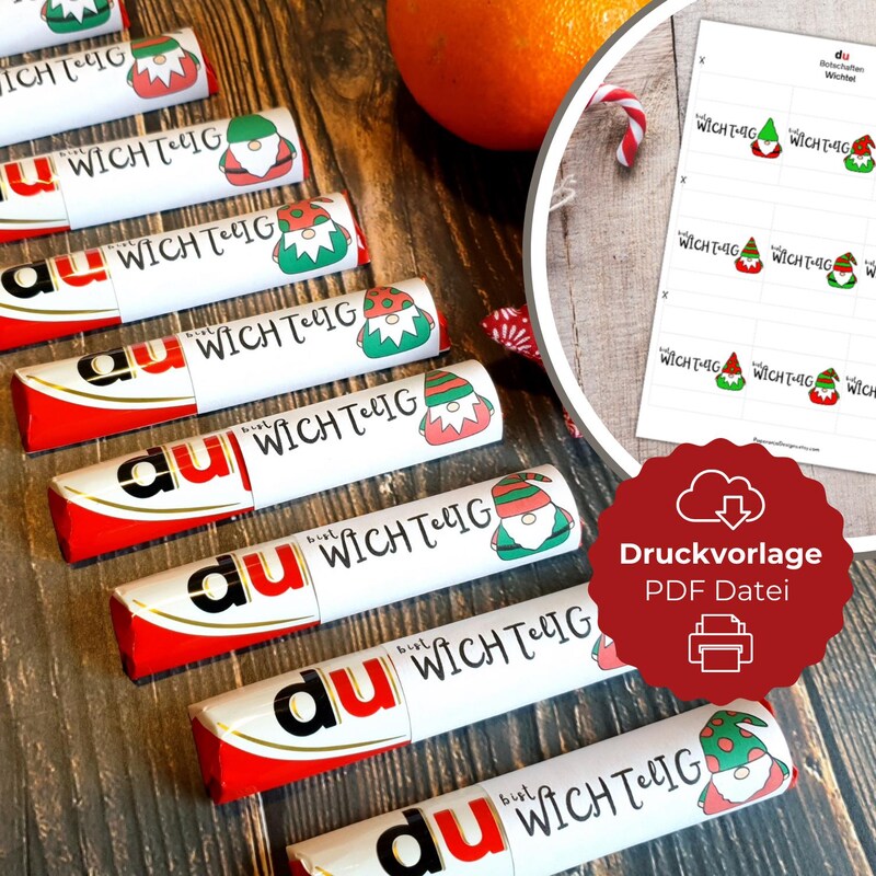 Druckvorlage toffifee adventskalender - Etsy.de