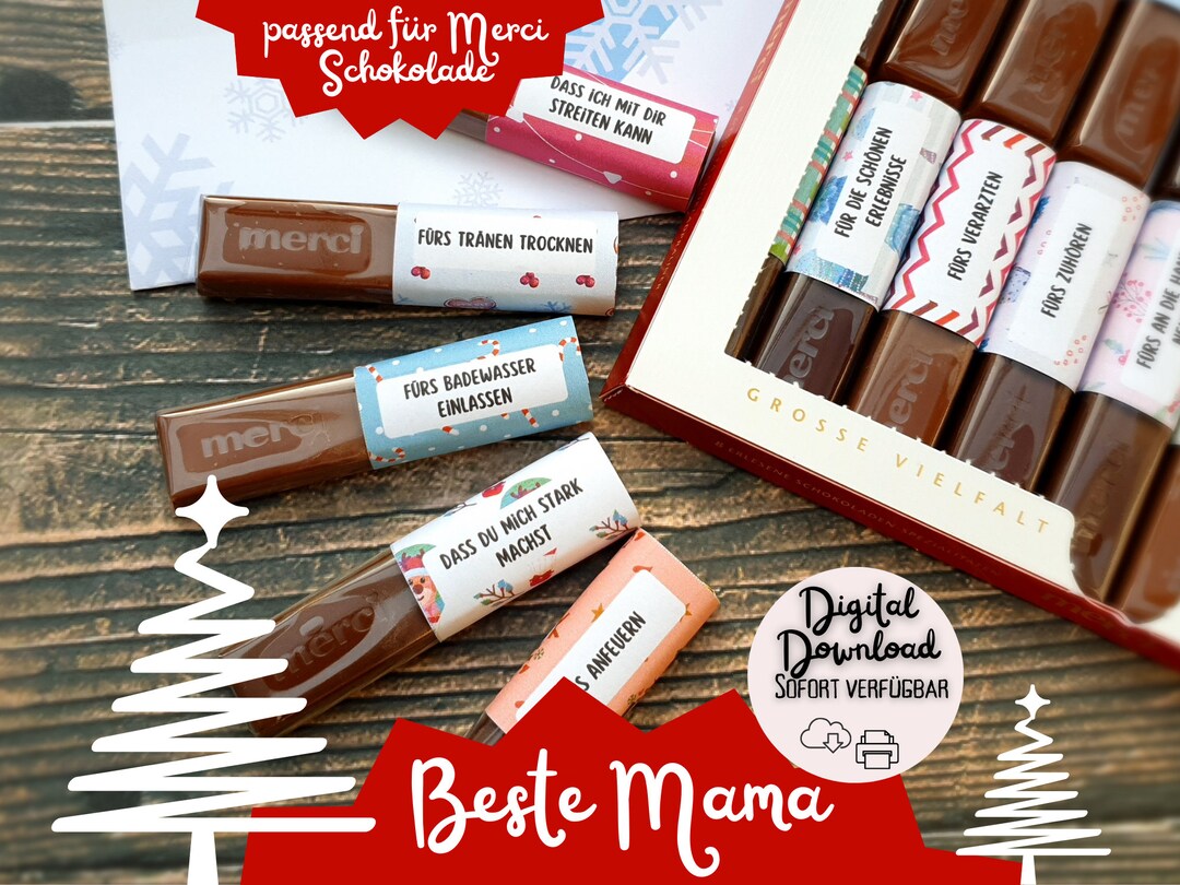 Download Merci Banderoles BEST MOM Christmas Gift Gift Idea - Etsy