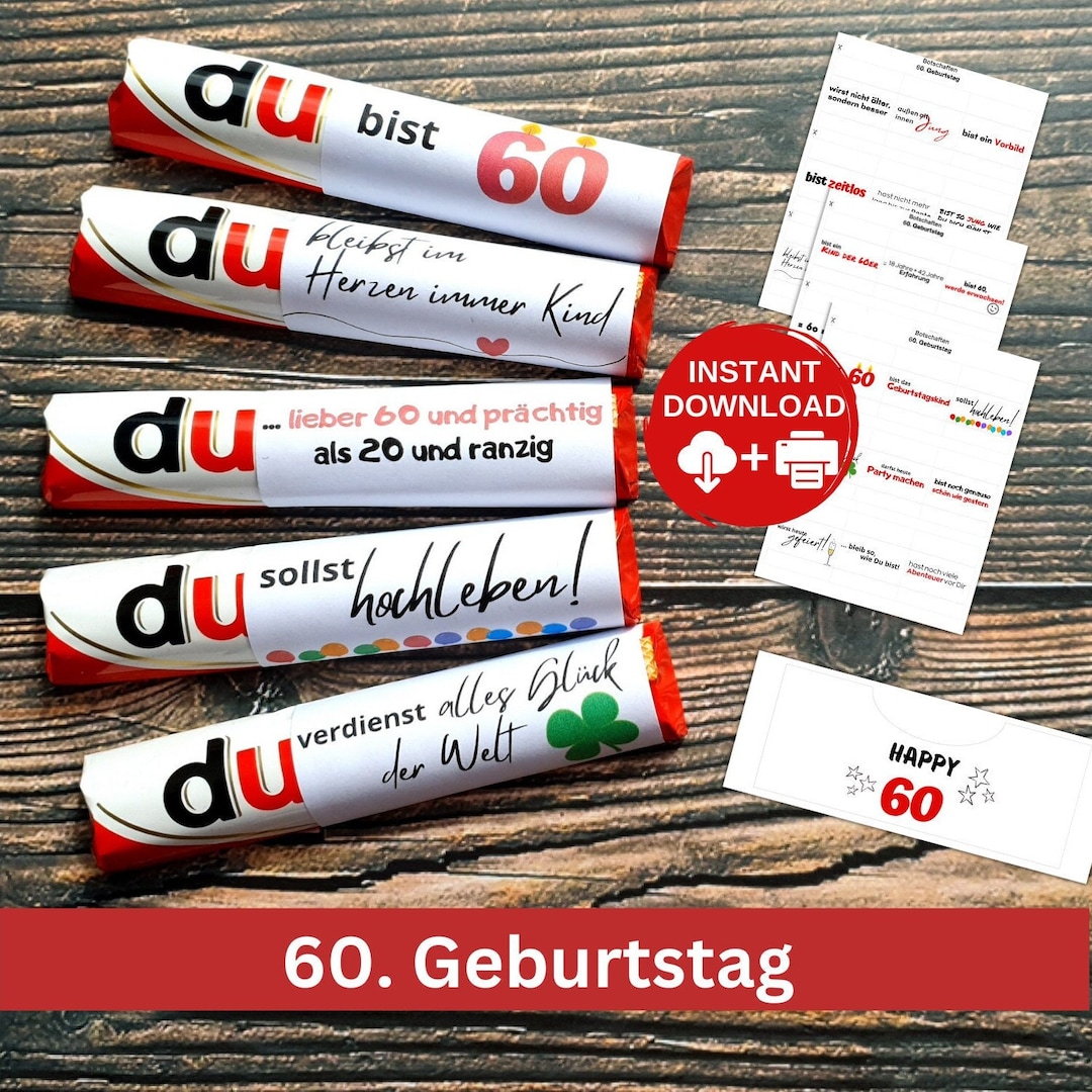 Download 60. Geburtstag DU BIST Duplo Banderolen mit 27 - Etsy.de Download 60. Geburtstag DU BIST Duplo Banderolen mit 27 - Etsy.de