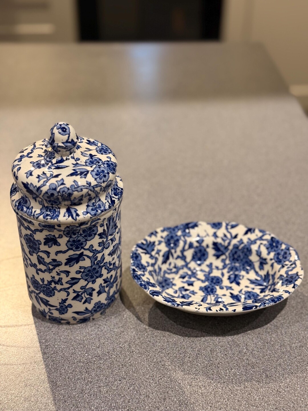 Burleigh Staffordshire Arden Pattern Lidded Jar & Soap Dish - Etsy