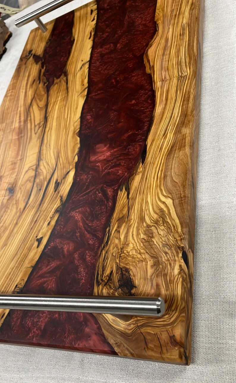Olivewood With Custom Red Resin - Etsy