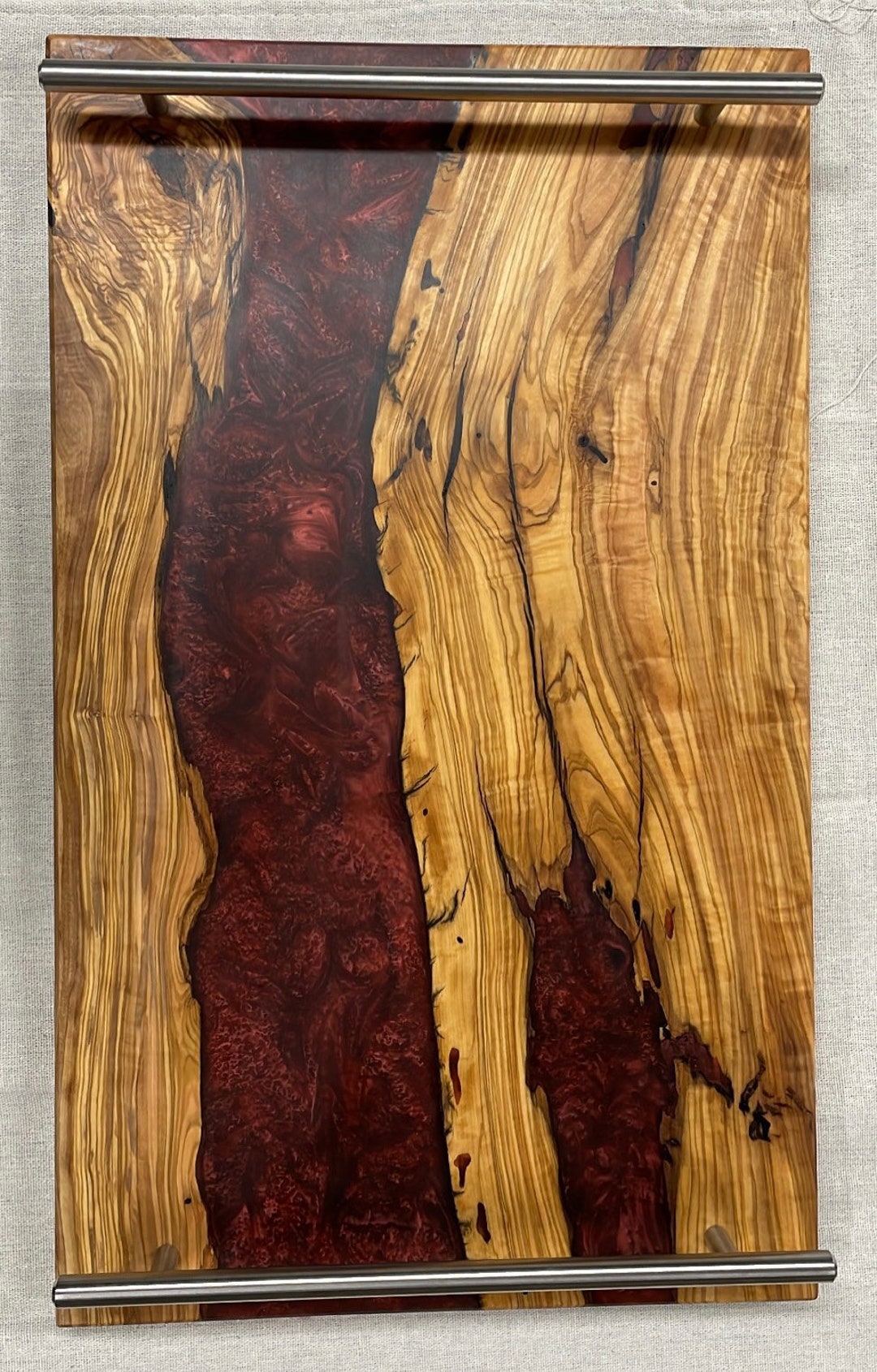 Olivewood With Custom Red Resin - Etsy
