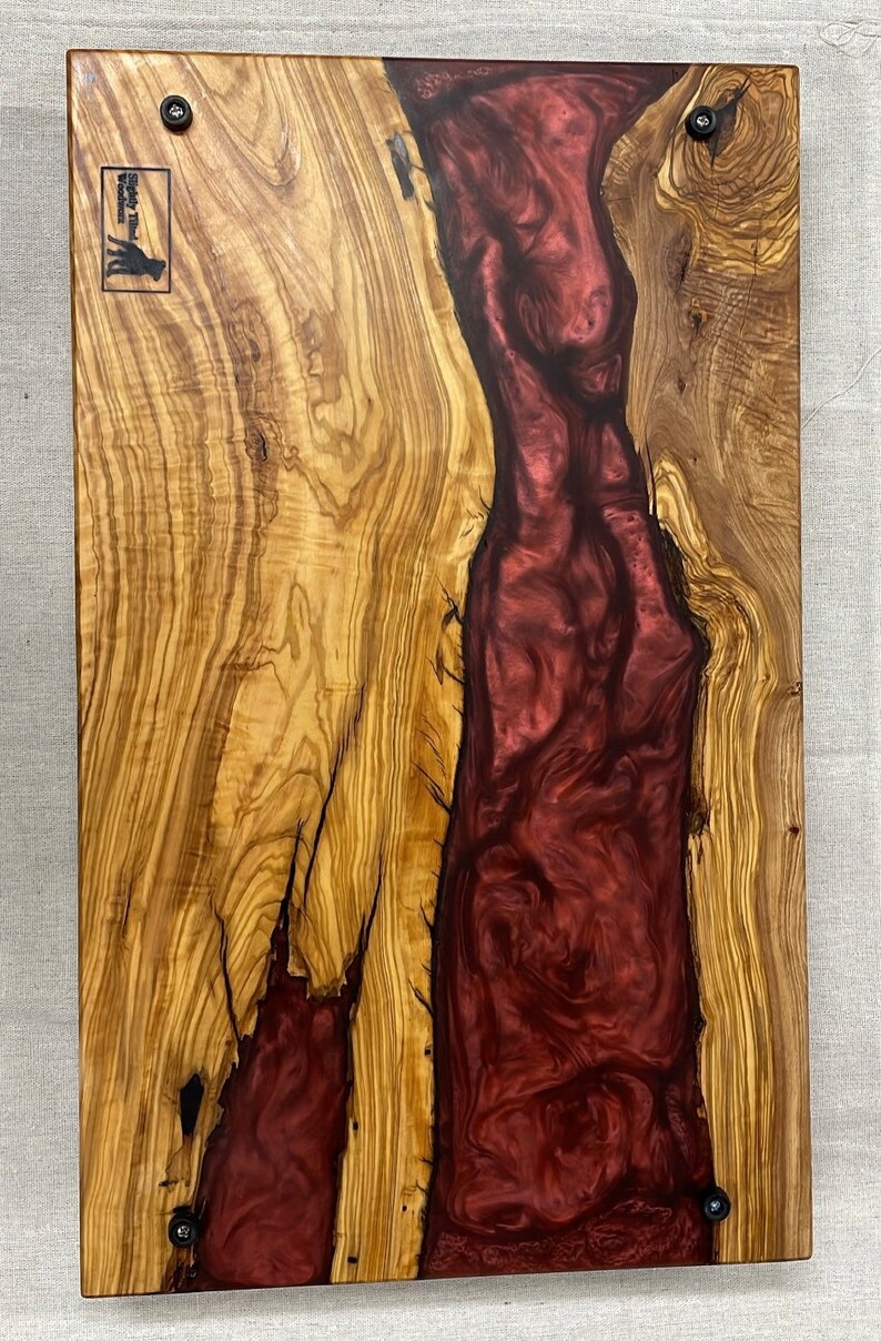 Olivewood With Custom Red Resin - Etsy