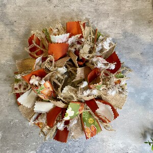 Fall Flower Candle Ring 4" or 6" Farmhouse Candle Ring Centerpiece ...