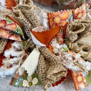 Fall Flower Candle Ring 4 or 6 Farmhouse Candle Ring Centerpiece ...