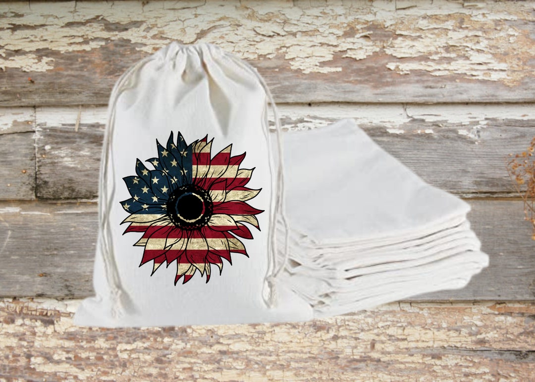 Patriotic Gift Bags 6 or 12 Pack/america Party Bags/red White - Etsy