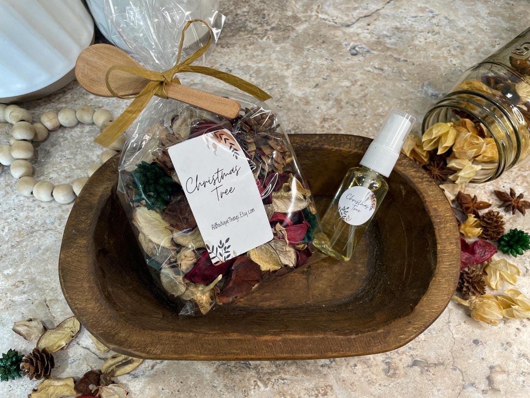 Holiday Potpourri, Highly Scented Potpourri With Wood Dough Bowl ...