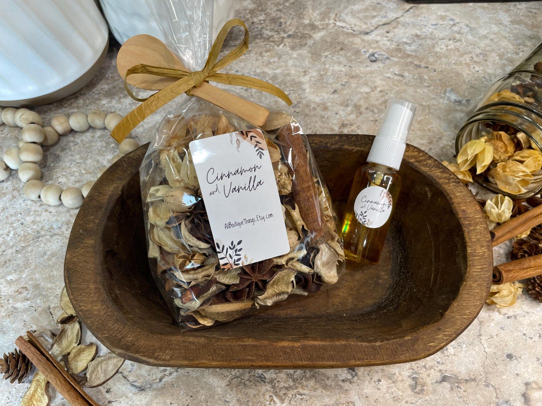 Holiday Potpourri, Highly Scented Potpourri With Wood Dough Bowl ...