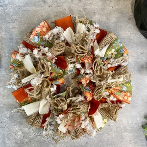 Fall Flower Candle Ring 4" or 6" Farmhouse Candle Ring Centerpiece ...