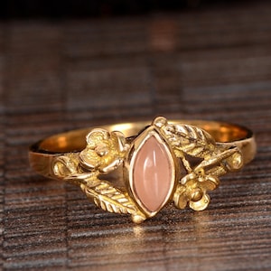 Rose Quartz Ring | Rose Quartz Gemstone Ring | Personalized Stone Ring ...