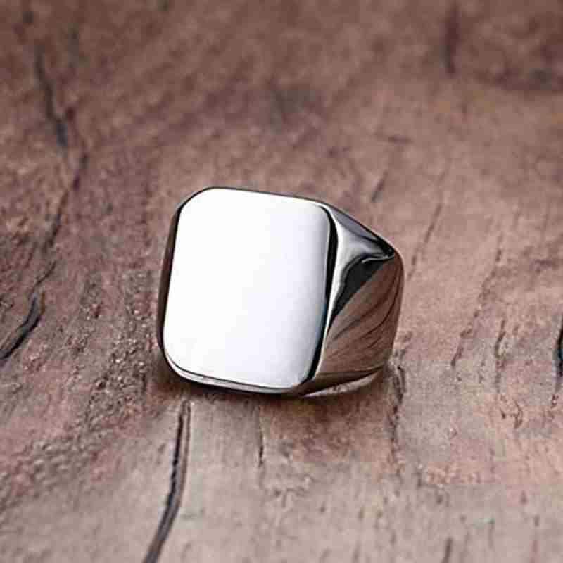 Classic Signet Ring Mens Signet Rings Wedding Band - Etsy