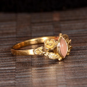 Rose Quartz Ring | Rose Quartz Gemstone Ring | Personalized Stone Ring ...