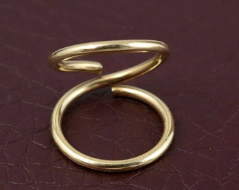 Swan Neck Ring Splint Sterling Silver Hammered Adjustable - Etsy