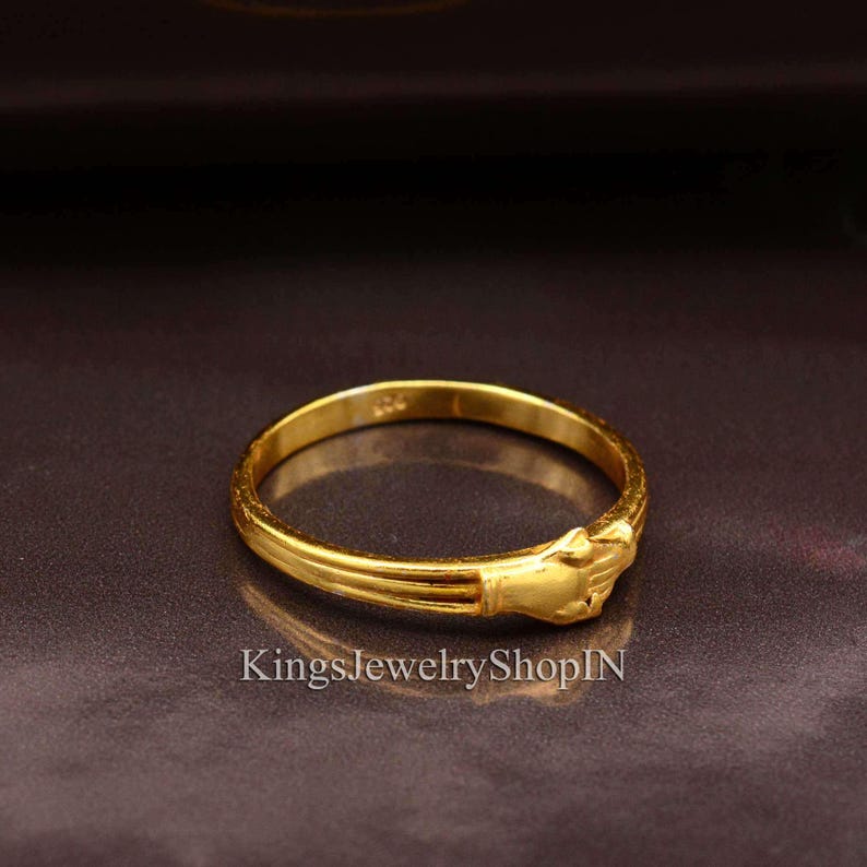 22K Gold Fede Ring, Hand Clasp Wedding Band, Symbolic Love - Etsy
